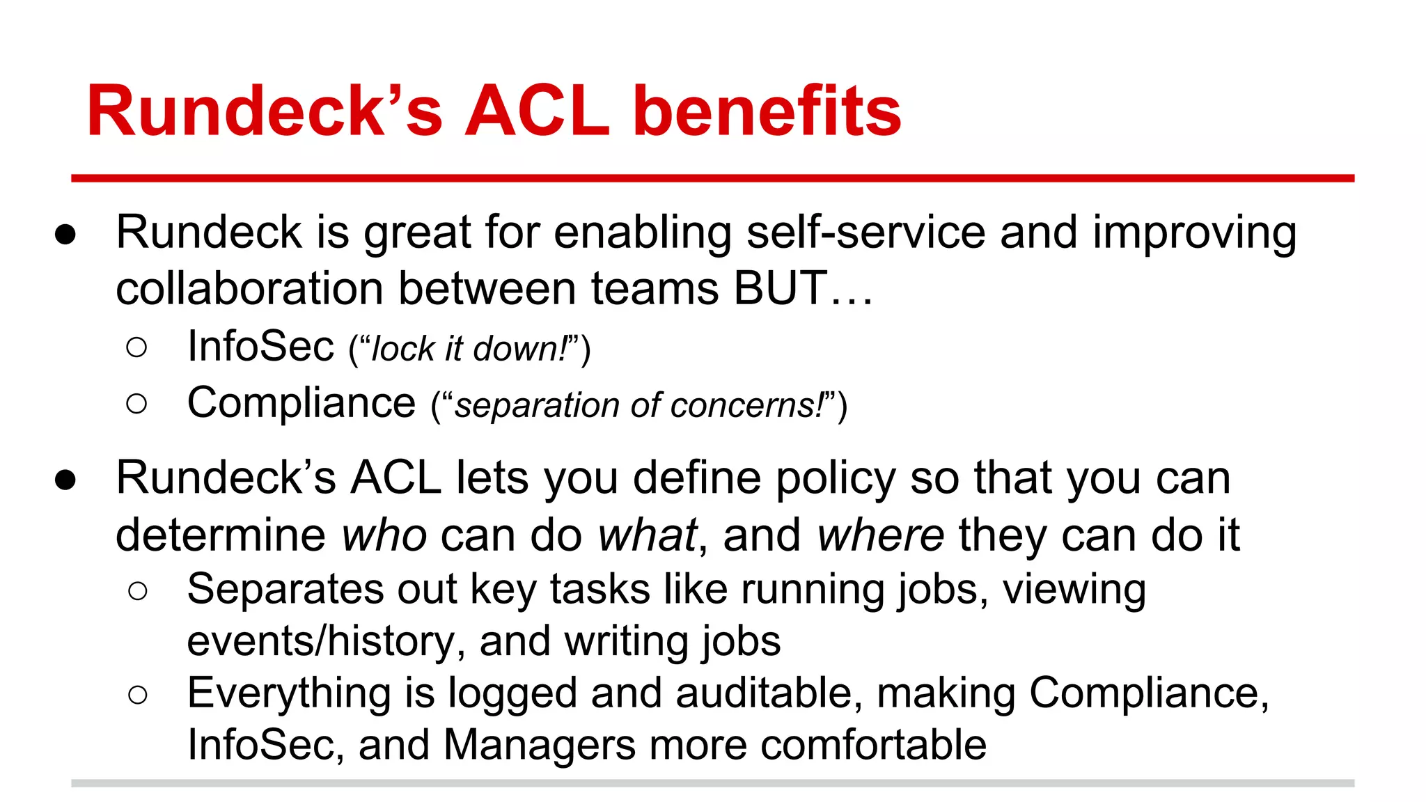 RUNDECK PRO - example acl policy convention | PPT