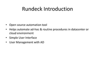 One Click Deploys using Rundeck | PPT