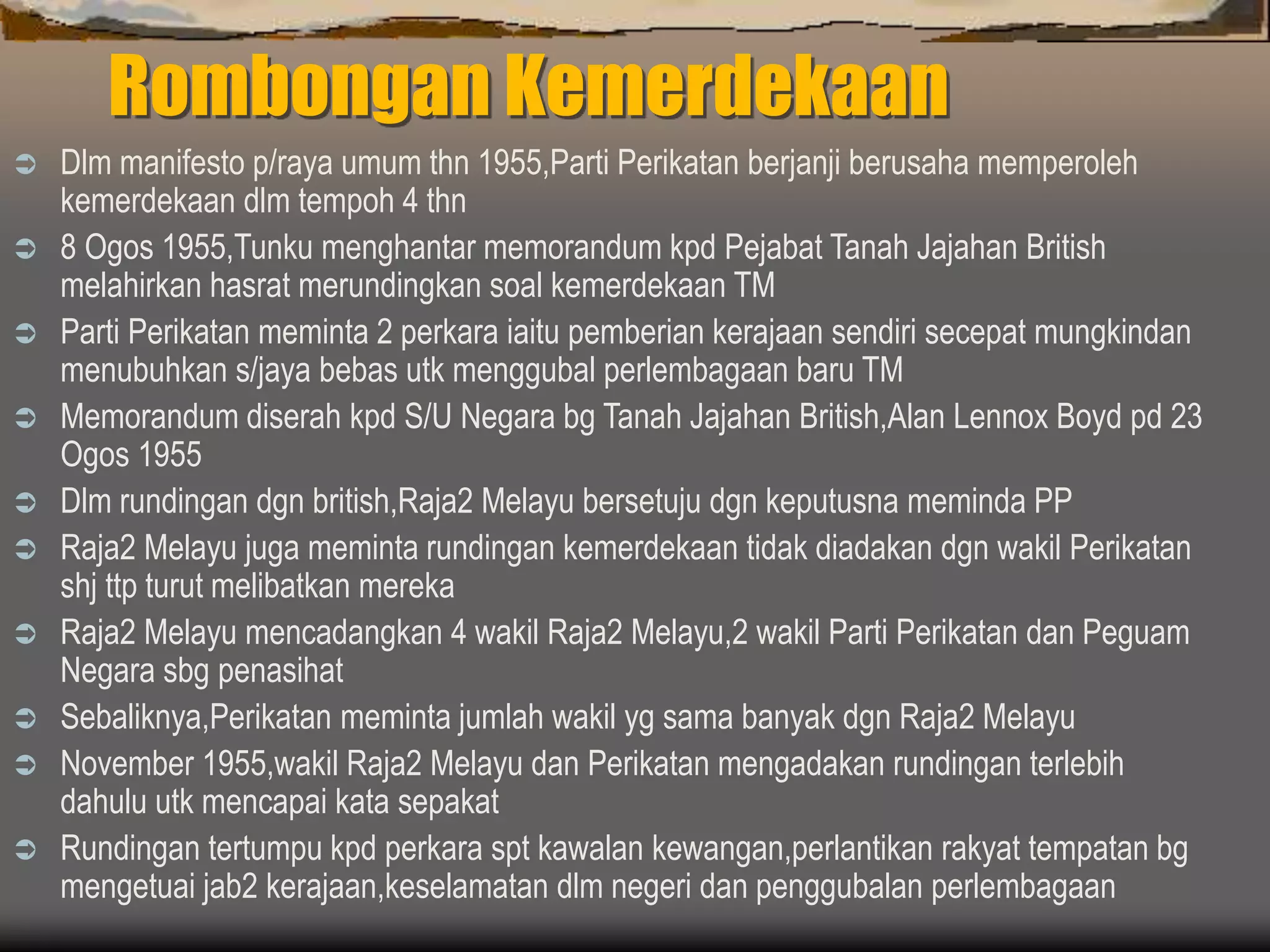 Rundingan merdeka | PPT