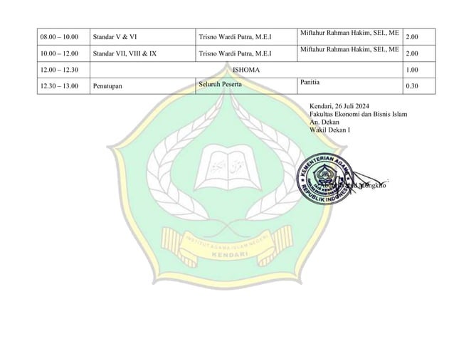 EXAMPLE HOW TO MAKE A RUNDOWN FOR THE WORKSHOP EVENT | DOCX