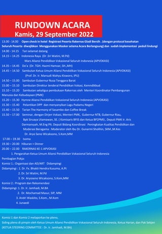 Rundown Acara RAKERNAS APVOKASI 1.pdf