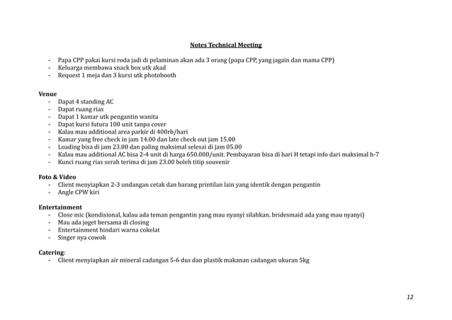 Rundown Wedding Mega & Bayu sekaligus acara resepsi buat contoh kalo ...