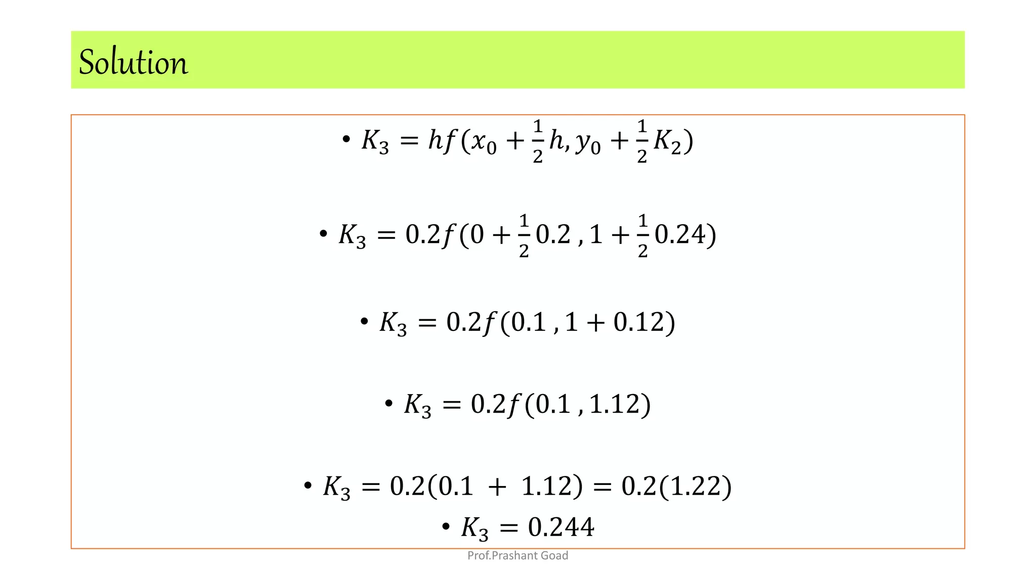 Runge kutta method -by Prof.Prashant Goad(R.C.Patel Institute of ...