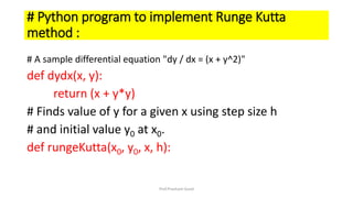 Runge kutta method -by Prof.Prashant Goad(R.C.Patel Institute of Technology,Shirpur) | PPTX ...
