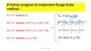 Runge kutta method -by Prof.Prashant Goad(R.C.Patel Institute of Technology,Shirpur) | PPTX ...