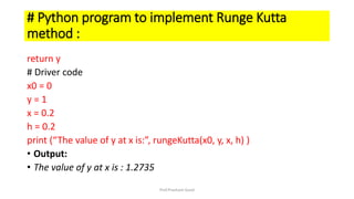 Runge kutta method -by Prof.Prashant Goad(R.C.Patel Institute of Technology,Shirpur) | PPTX ...