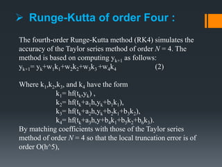 Runge Kurta method of order Four and Six | PPTX | Programming Languages | Computing