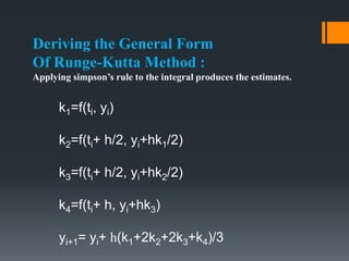 Runge kurta method of order Four and Six | PPTX