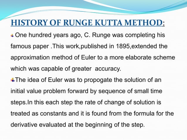 Runge kutta 2nd Order | PDF