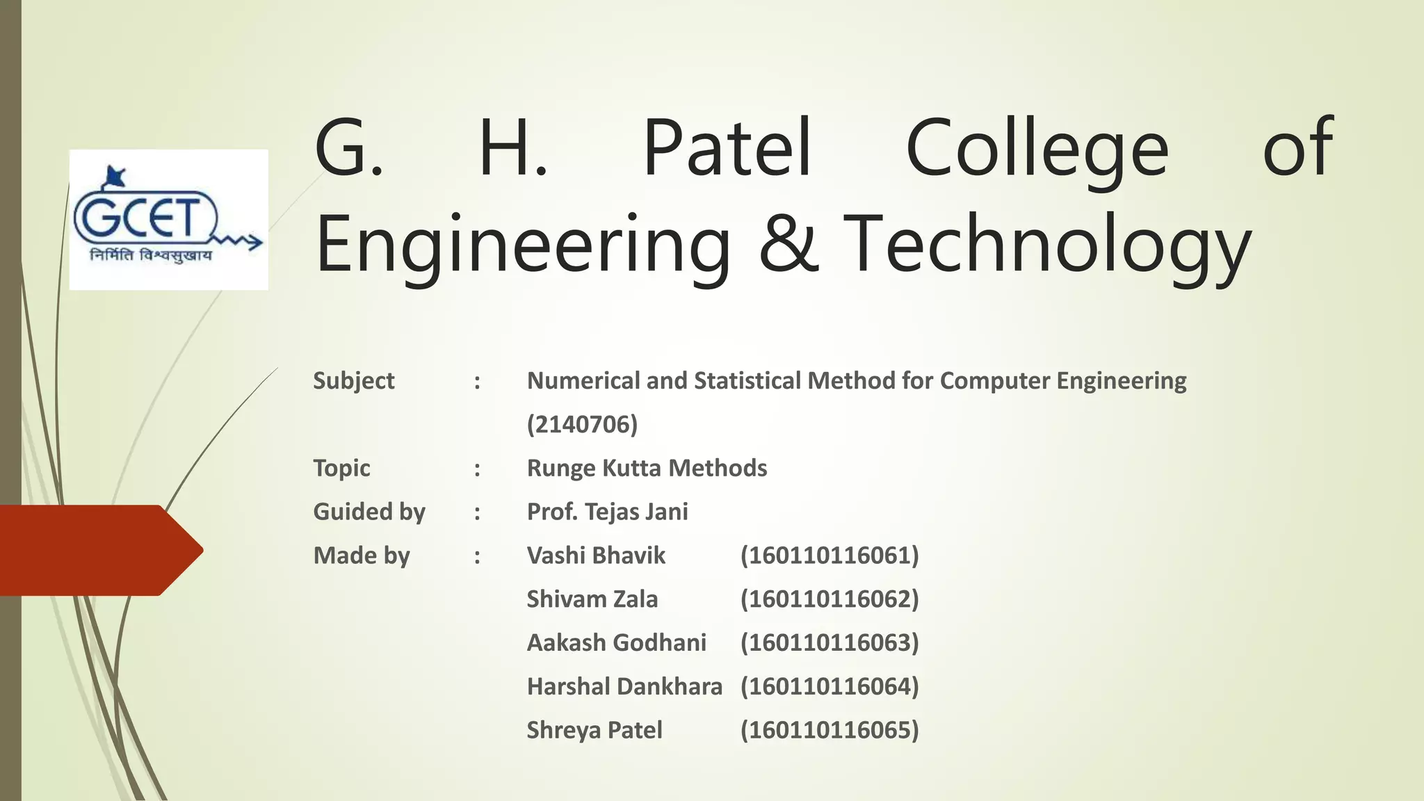 Runge Kutta Method | PPTX