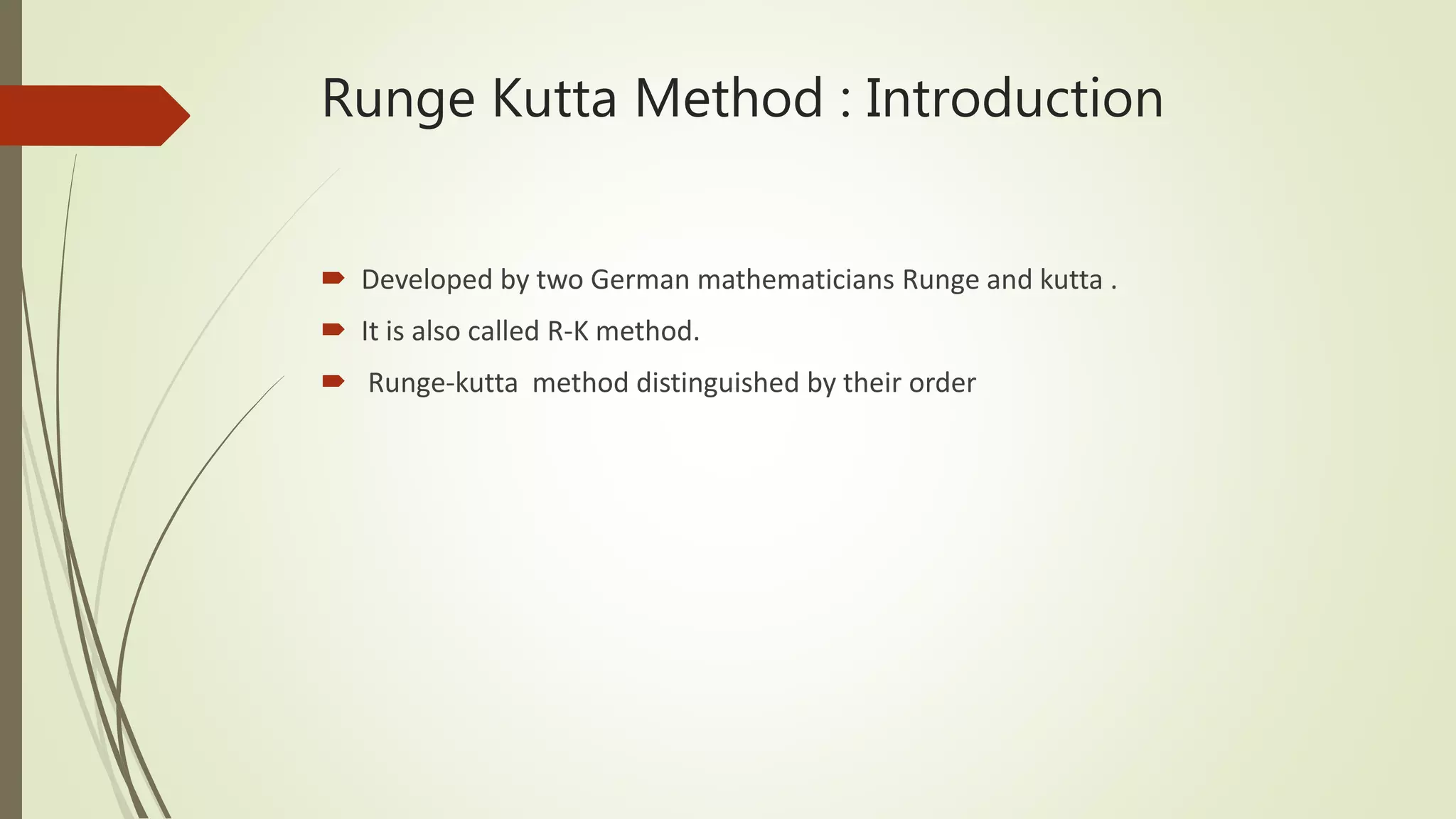 Runge Kutta Method | PPTX