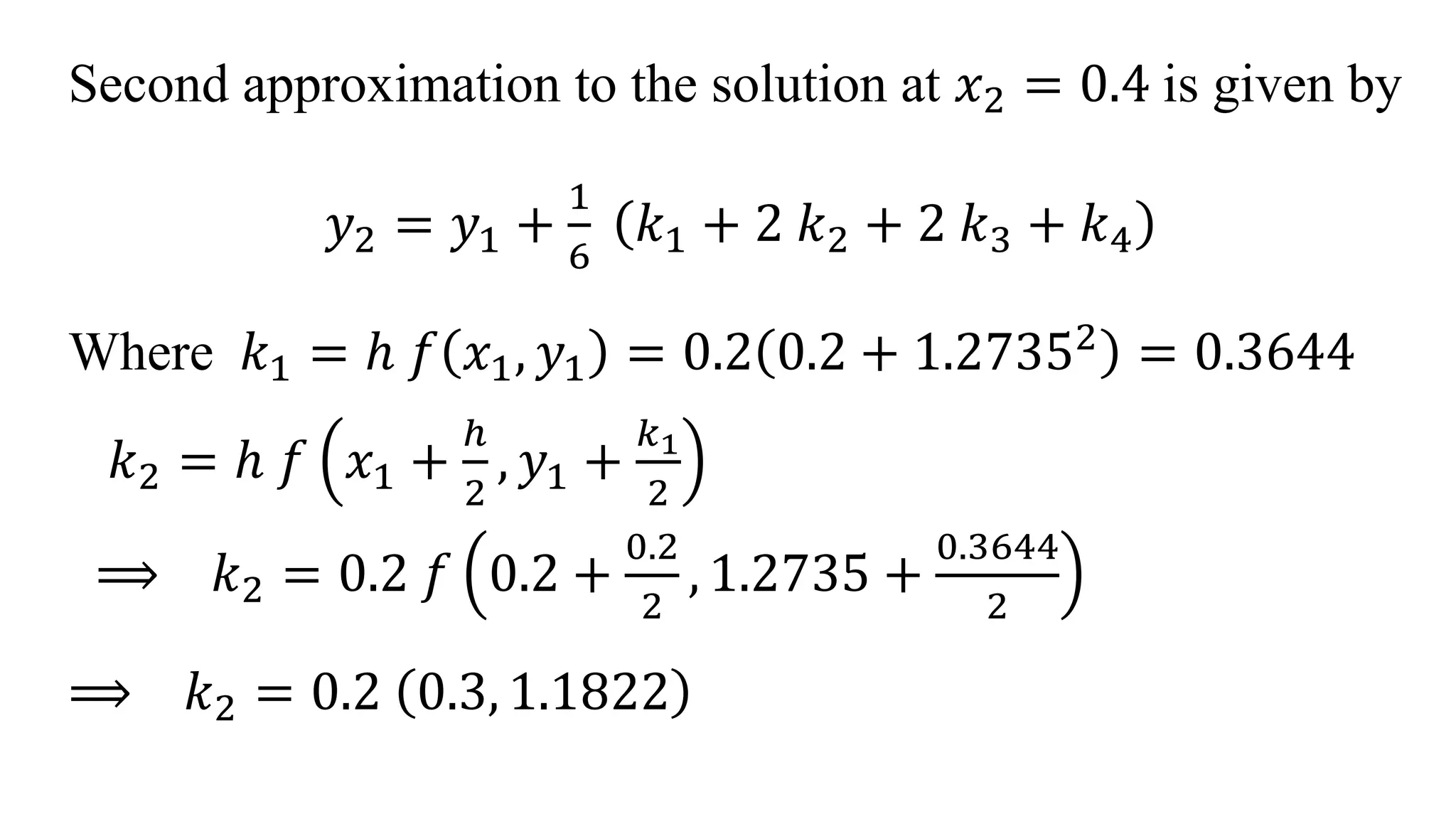 Runge Kutta Method Of Fourth Orderpptx 