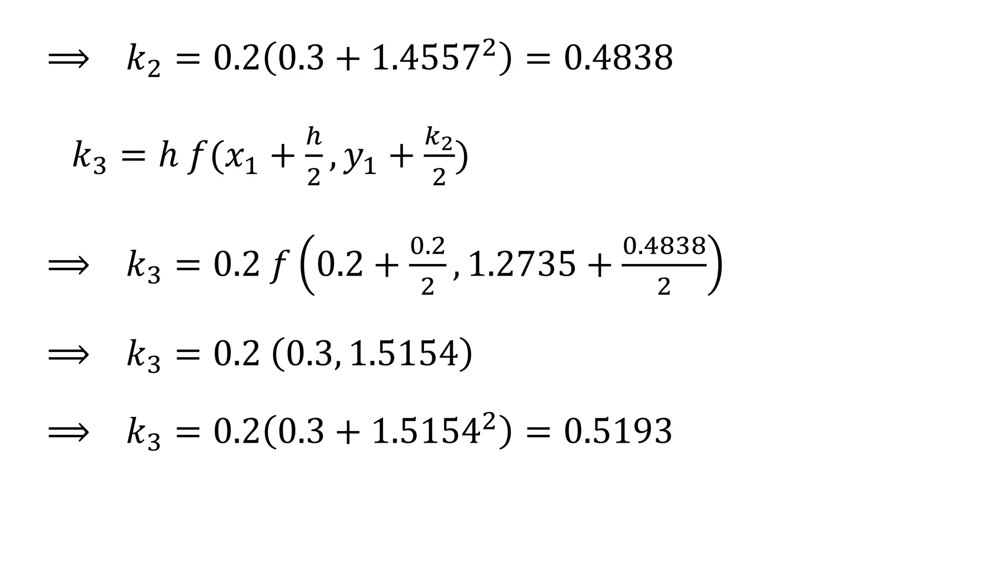 Runge Kutta Method Of Fourth Orderpptx Physics Science