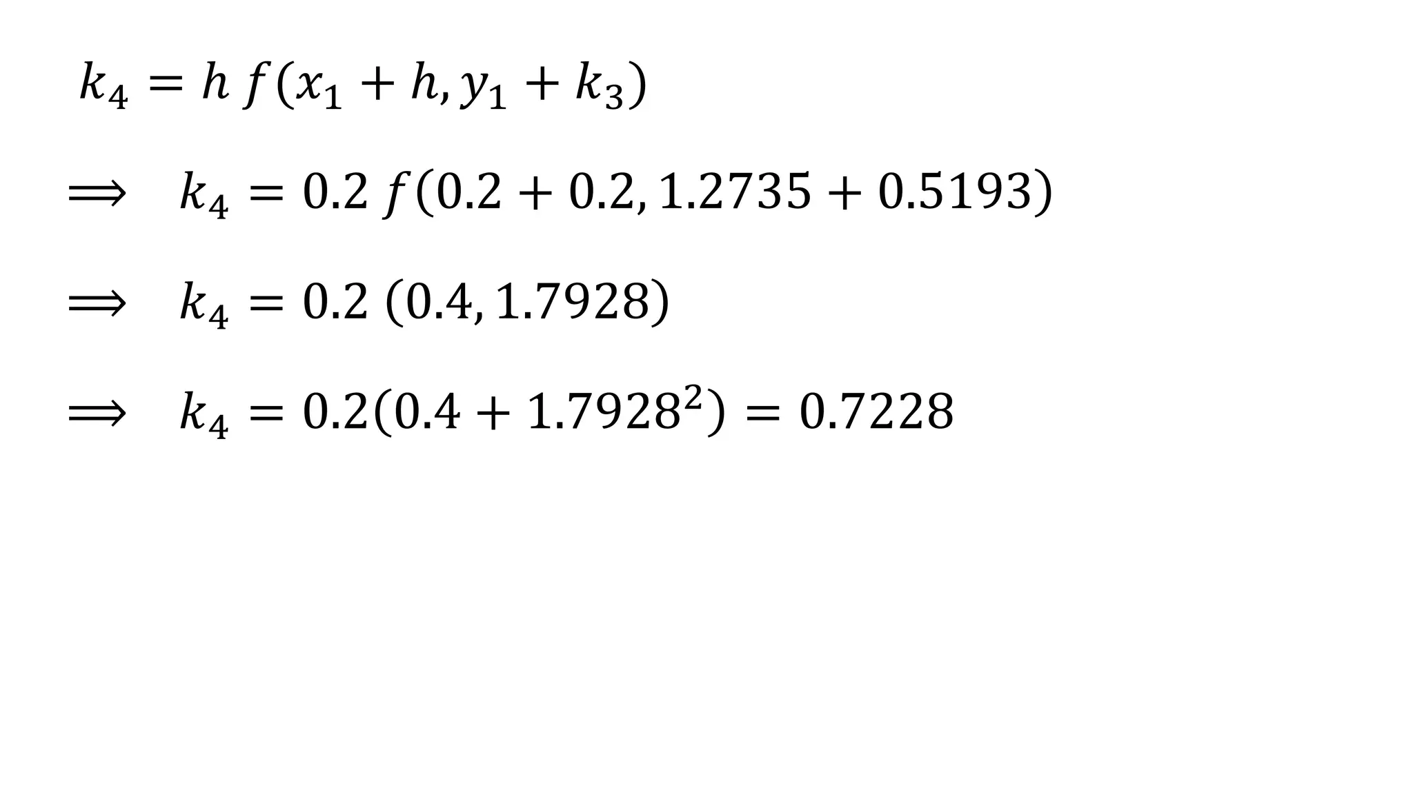 Runge Kutta Method Of Fourth Orderpptx Physics Science