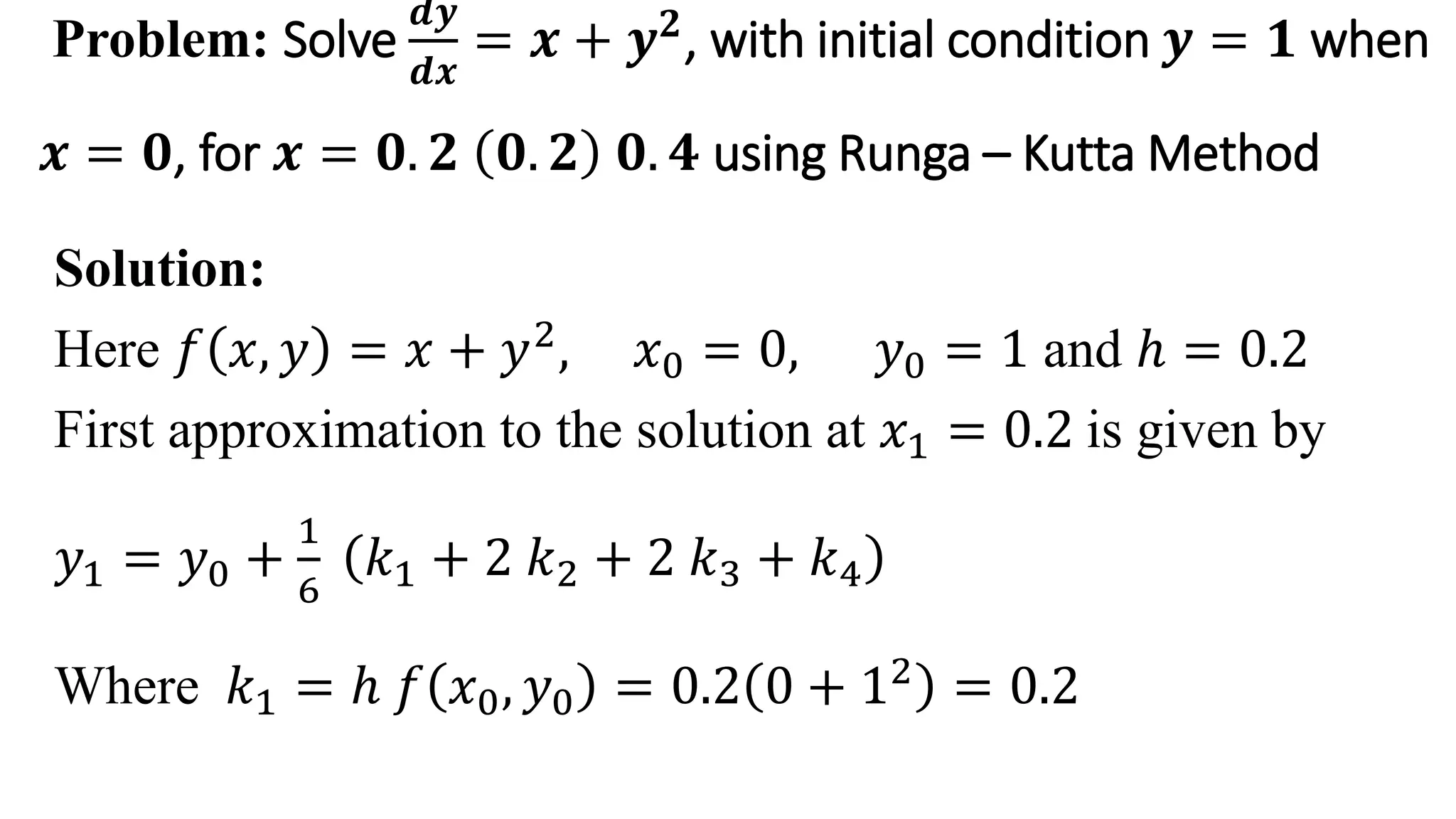 Runge - Kutta Method of fourth order.pptx Runge - Kutta Method of fourth order.pptx