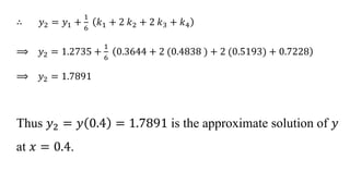 Runge - Kutta Method of fourth order.pptx