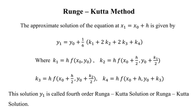 Runge - Kutta Method of fourth order.pptx | Physics | Science