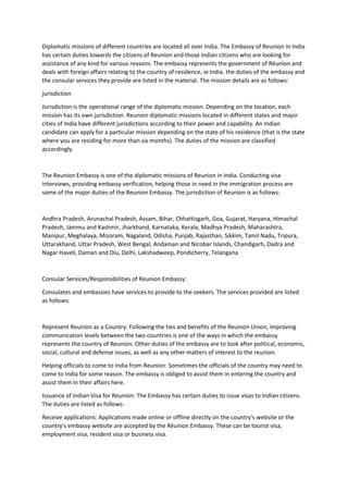 Runion embassy attestation | PDF