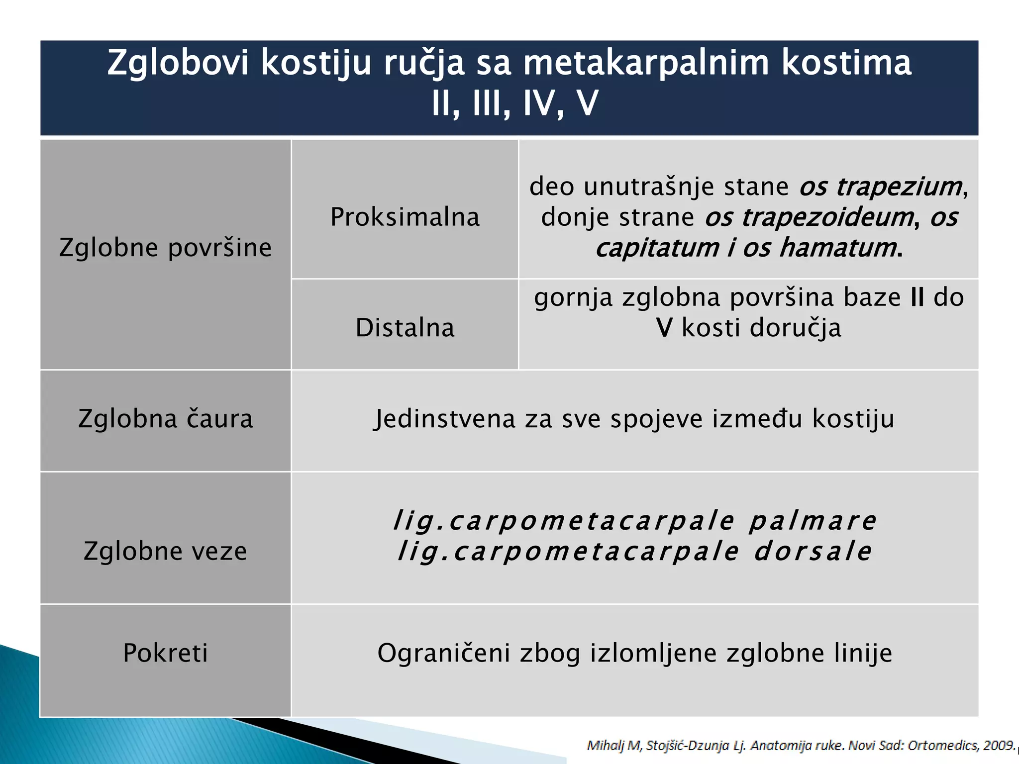 Wrist & hand, Ručni zglob i šaka | PDF