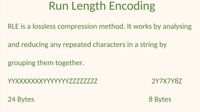 Run Length Encoding The effects of Technology on environment .ppt