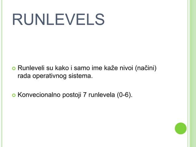 Runlevels in Linux | PPT