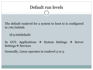 Run levels in unix.ppt is powerpoint presentation | PPT