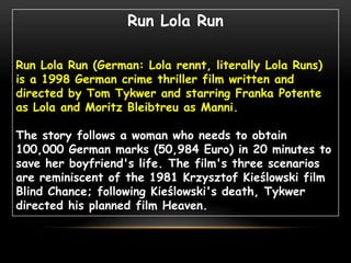 Run lola run 1999 | PPT