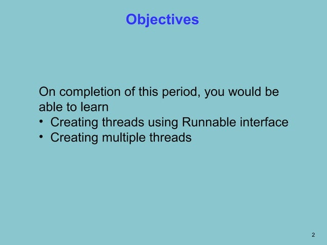 Runnable interface.34