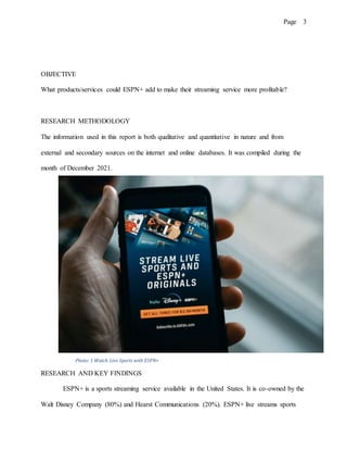 Marketing Analysis for ESPN+ | DOCX