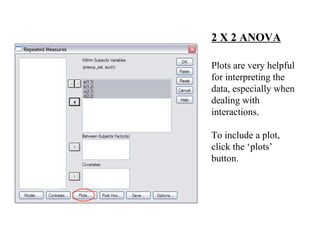 Running 2x2 ANOVA's in SPSS | PDF