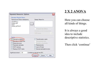 Running 2x2 ANOVA's in SPSS | PDF