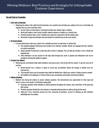 Winning Webinars: Best Practices and Strategies for Unforgettable ...