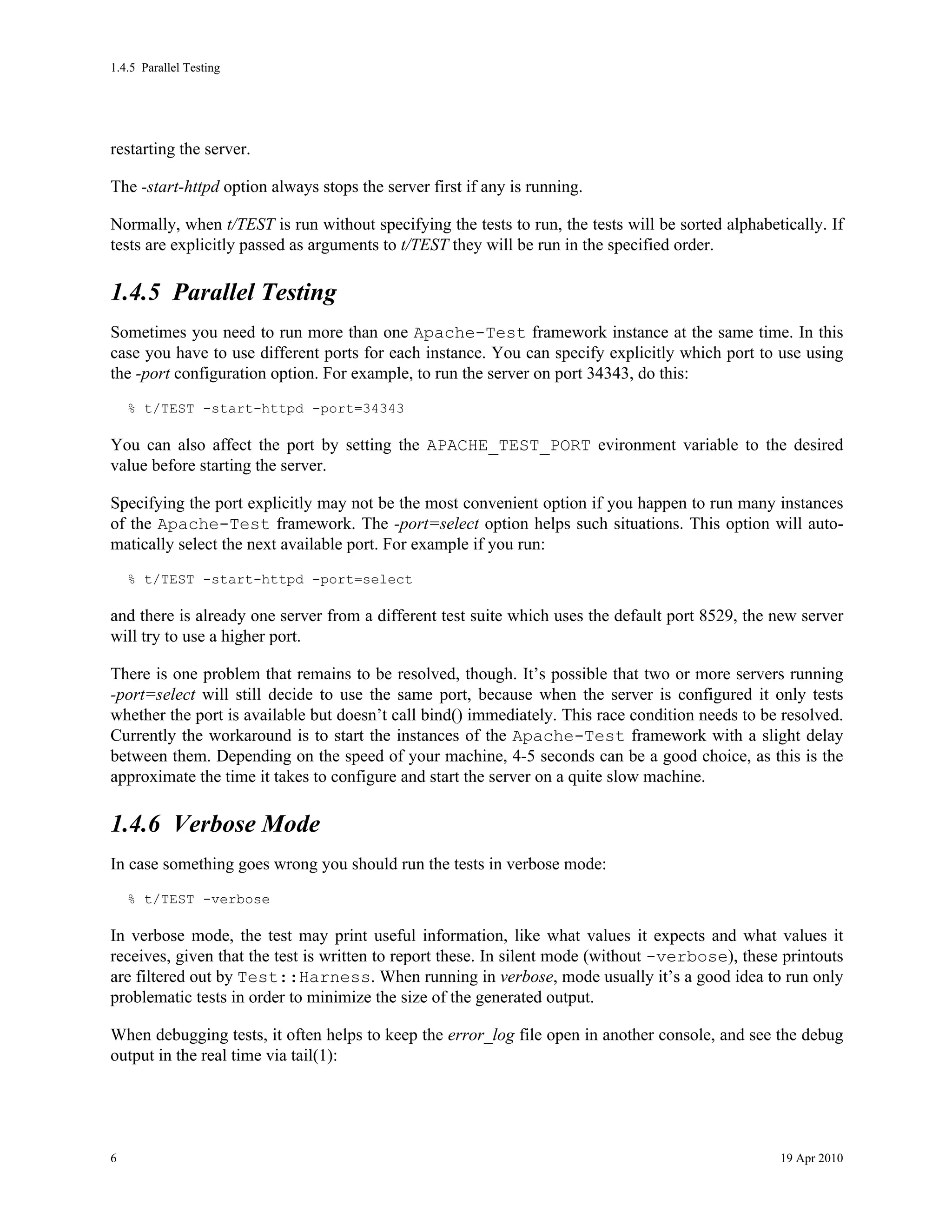 Running And Developing Tests With The Apachetest Framework Pdf