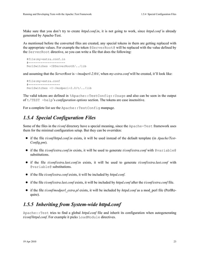 Running And Developing Tests With The Apachetest Framework Pdf