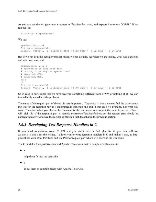 Running And Developing Tests With The Apachetest Framework Pdf