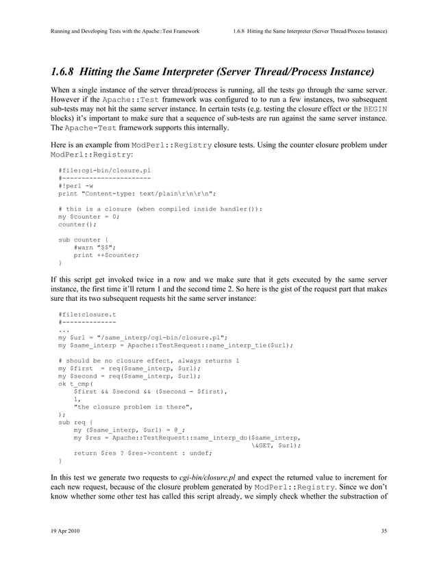Running And Developing Tests With The Apachetest Framework Pdf
