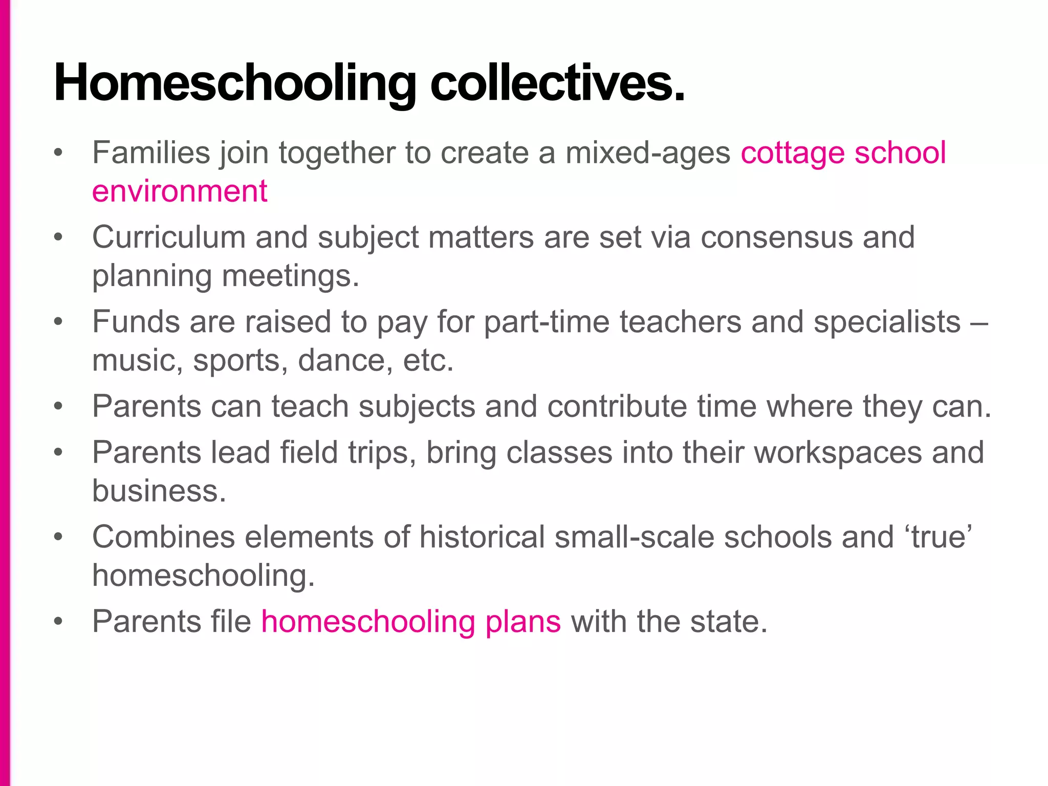 Creating and running a homeschool collective / coop / alternative sch…