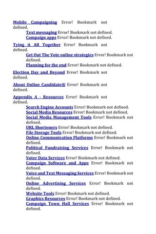 Running for Office as an Online Candidate - Book Sample | PDF
