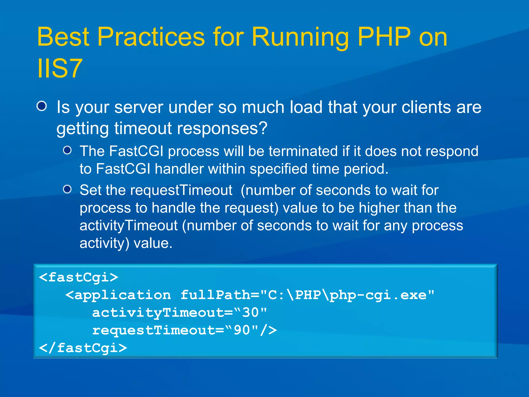 Running PHP on Windows Technical Overview | PPT