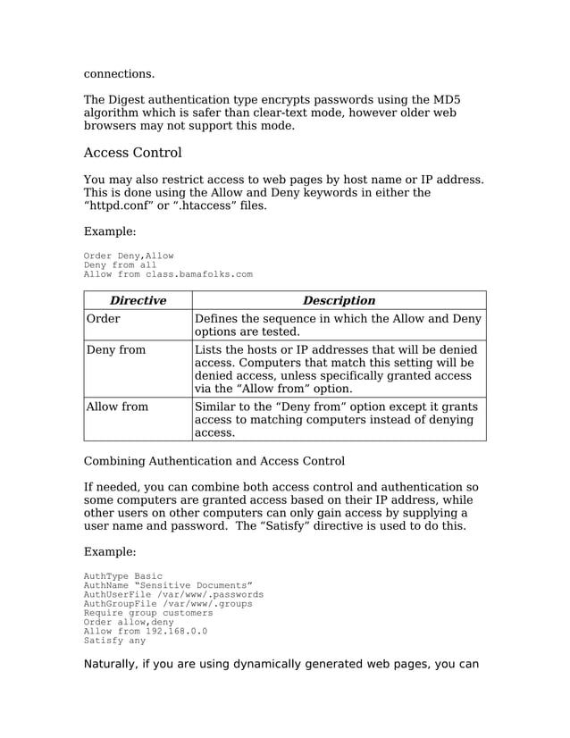 Running the Apache Web Server | PDF