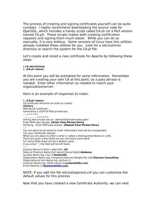 Running the Apache Web Server | PDF