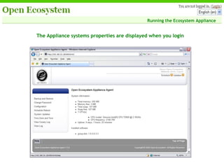Running the Open Ecosystem Appliance | PPT