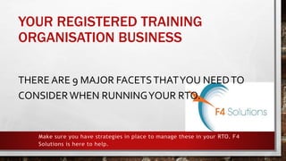 Running a successful RTO Training Organisation | PPT
