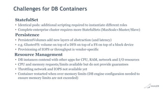 Running database infrastructure on containers | PPT