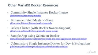 Running database infrastructure on containers | PPT