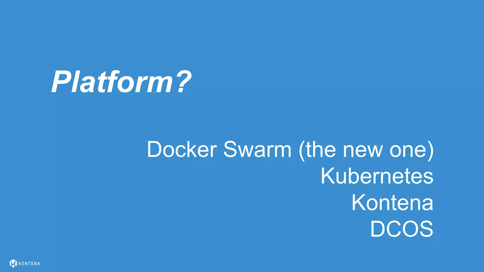 Running Docker in Production - The Good, the Bad and The Ugly | PPT