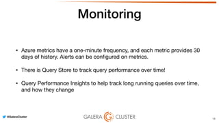 Running Galera Cluster on Microsoft Azure | PPT