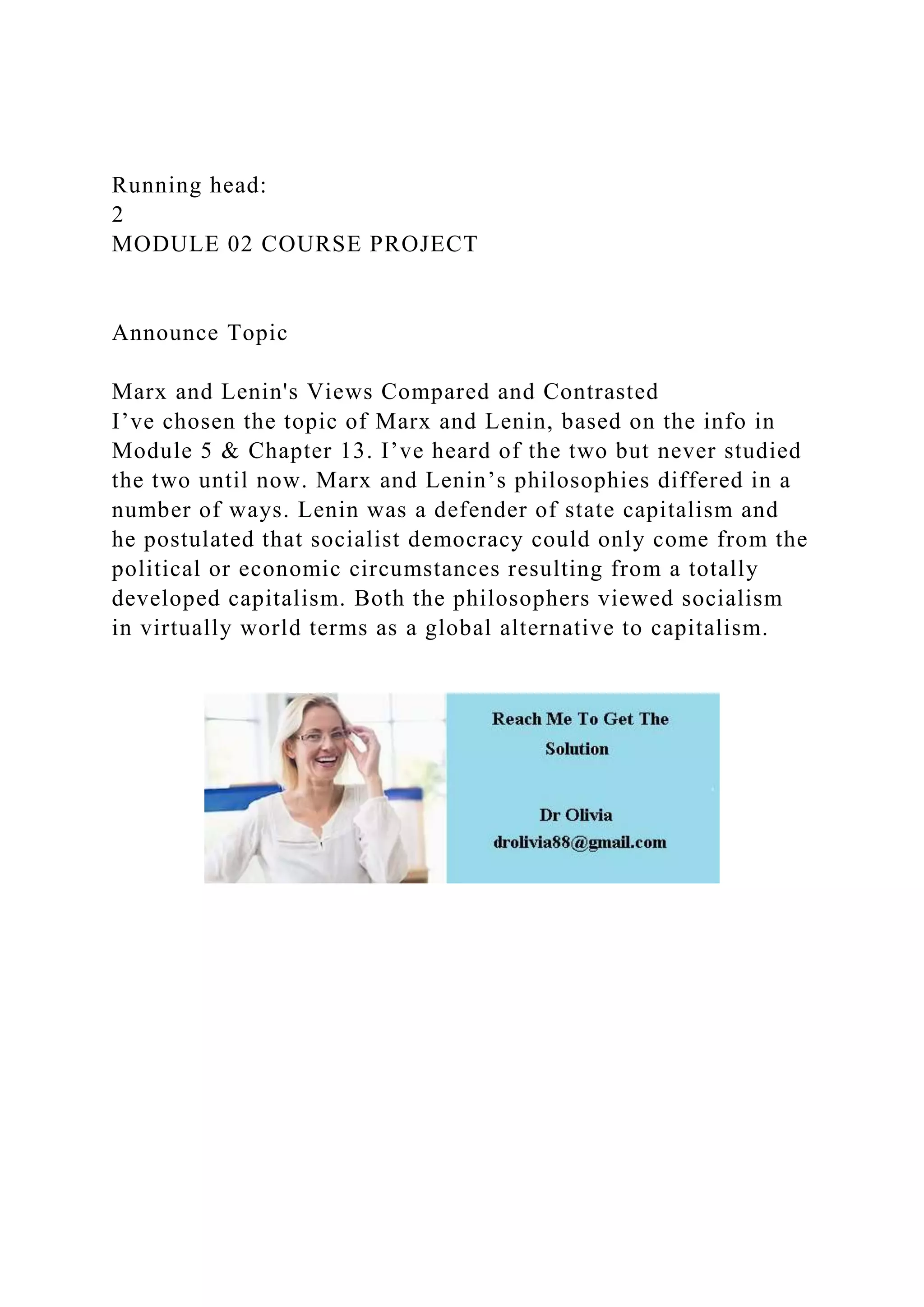 Running head 2MODULE 02 COURSE PROJECTAnnounce Topic.docx