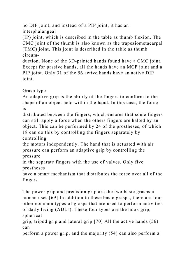 Running head 3D PRINTED AND CONVENTIONAL PROSTHETIC LIMBS .docx