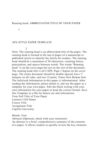 Running head ABBREVIATED TITLE OF YOUR PAPER .docx